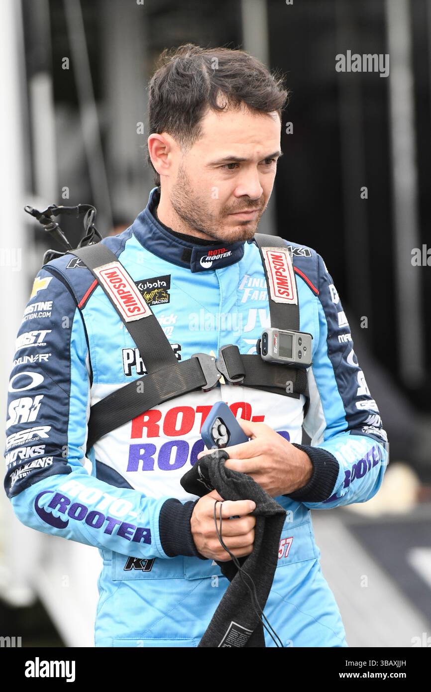 KOKOMO, IN - MAY 12: Kyle Larson (57) KL Racing (KLR) driver walks from ...