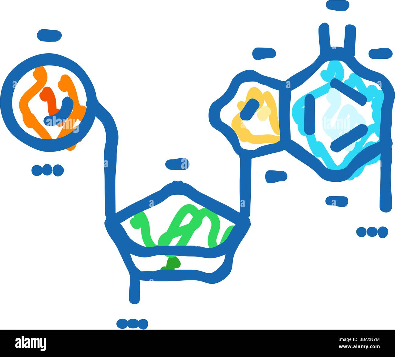 nucleic acids biochemistry icon doodle illustration Stock Vector Image & Art - Alamy