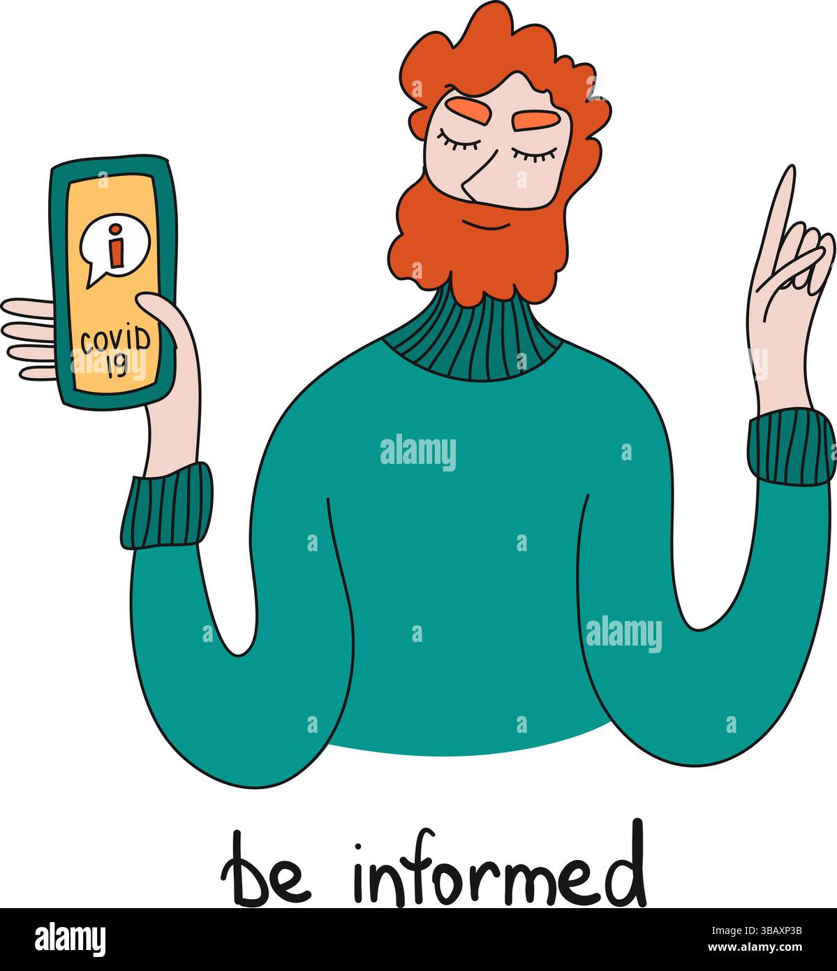 Informed man Stock Vector Images - Alamy