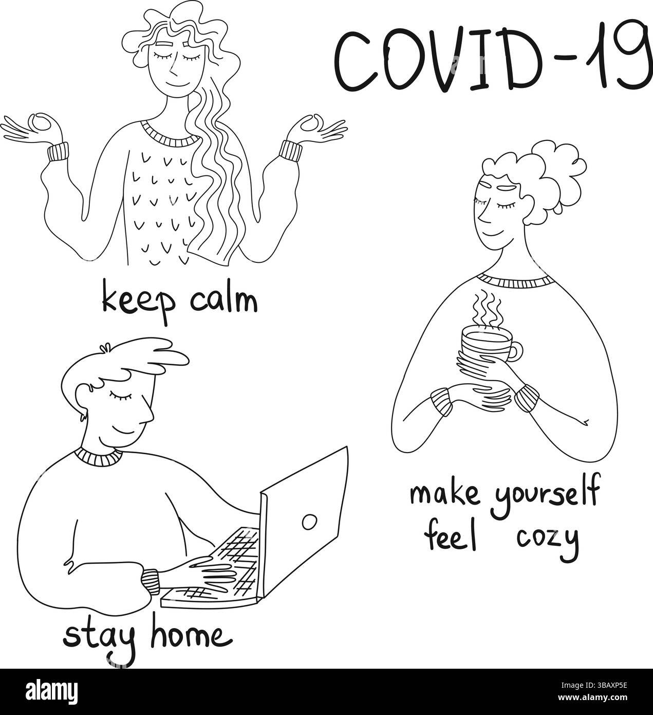 Keep to themselves Stock Vector Images - Alamy