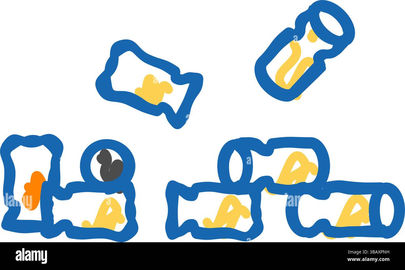 bullet casing crime icon doodle illustration Stock Vector Image & Art ...