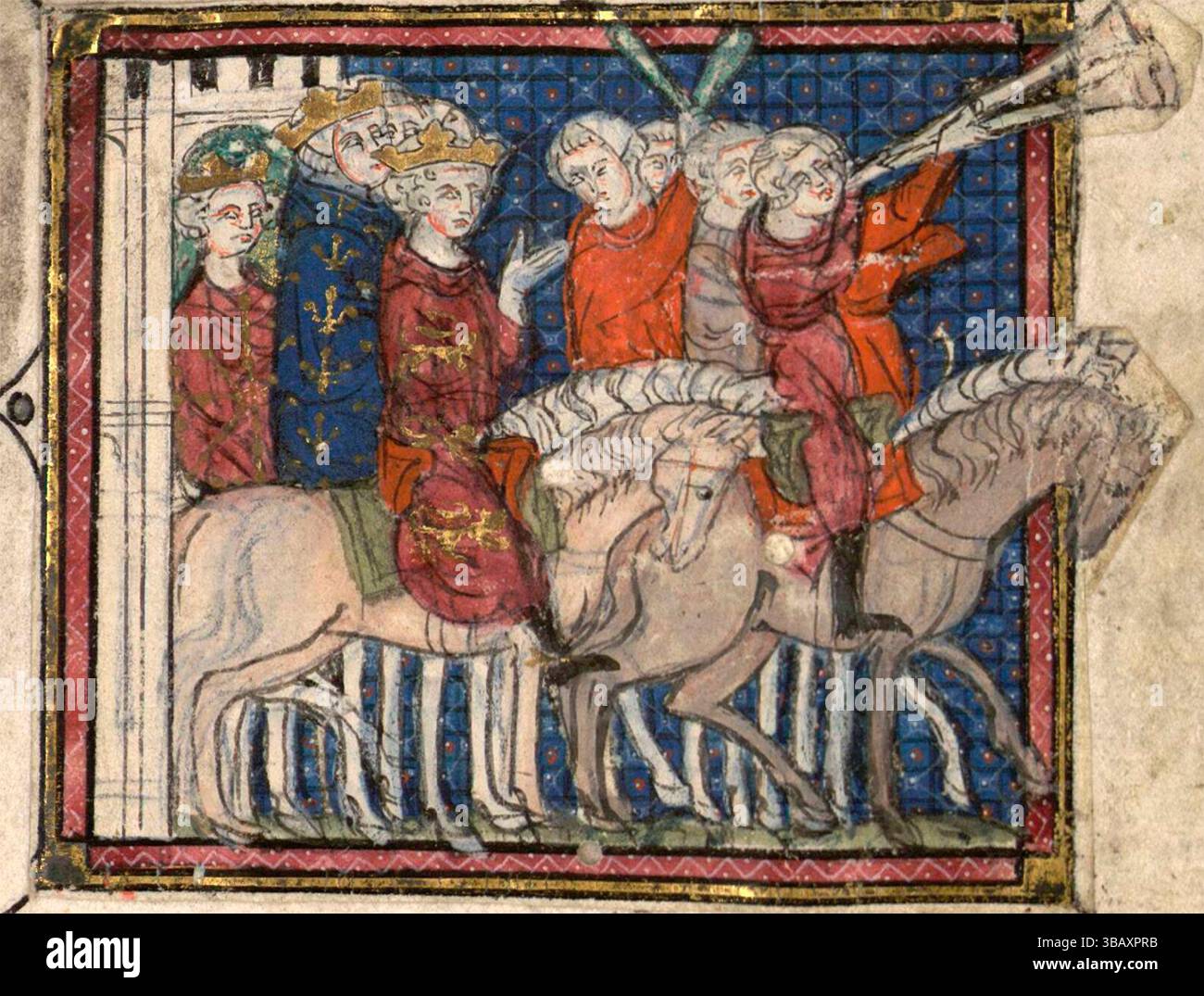 Philip IV the Fair hunting with his eldest son Louis I of Navarre and ...
