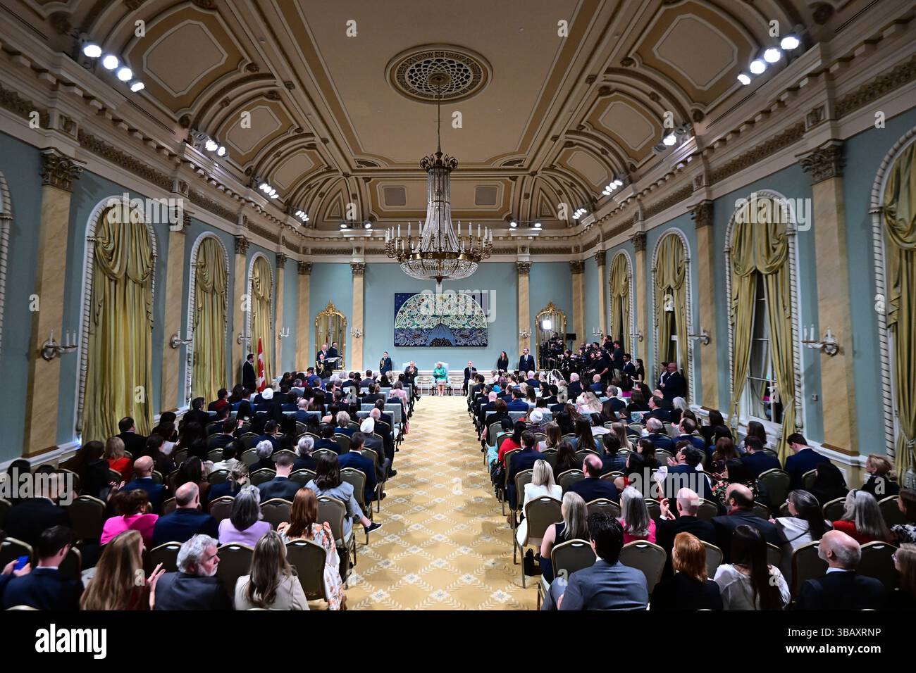 Ottawa, Canada. 13th May, 2025. The audience looks on during a cabinet ...