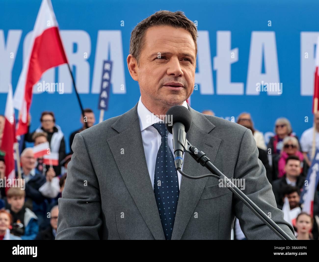 Krakow, Poland. 13th May, 2025. Rafal Trzaskowski, Mayor of Warsaw and ...