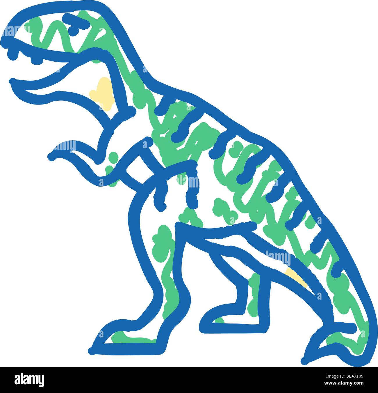 tyrannosaurus rex dinosaur animal icon doodle illustration Stock Vector ...
