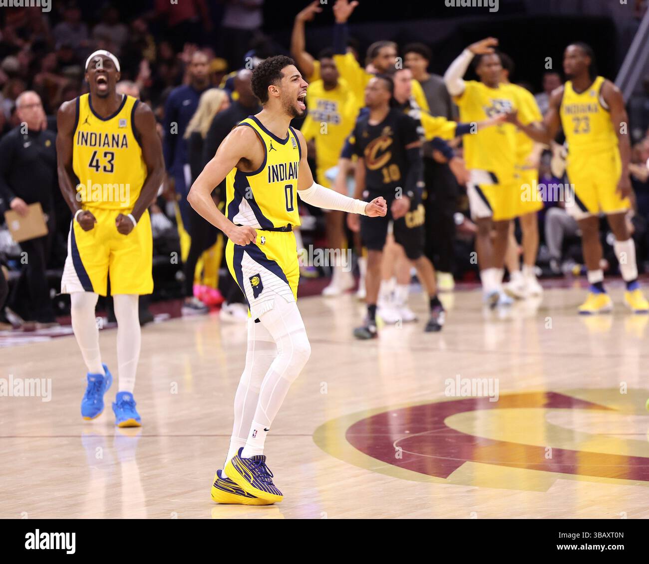 Cleveland, United States. 13th May, 2025. Indiana Pacers point guard ...