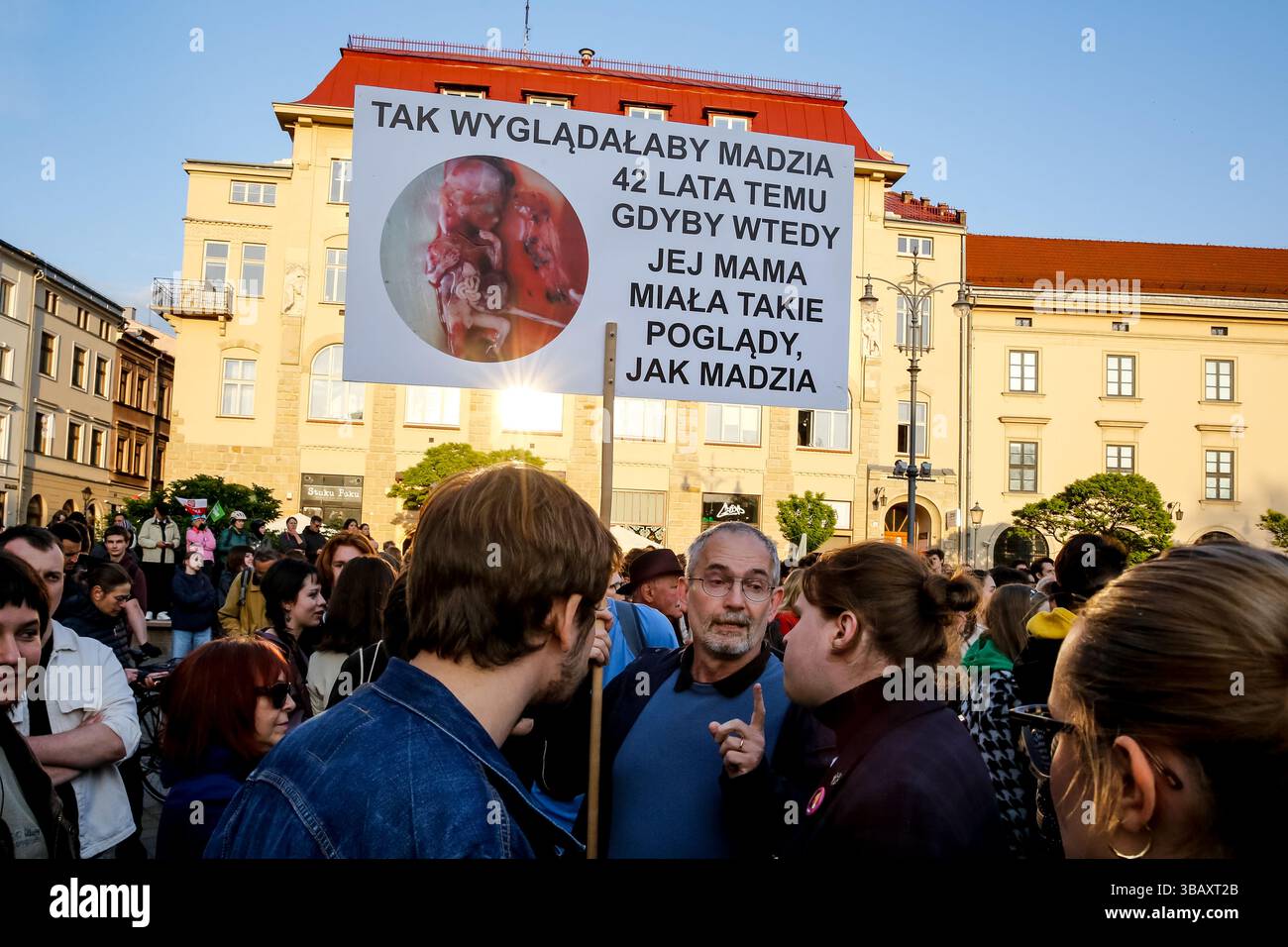 Krakow, Poland. 13th May, 2025. Pro-life activist protest during ...