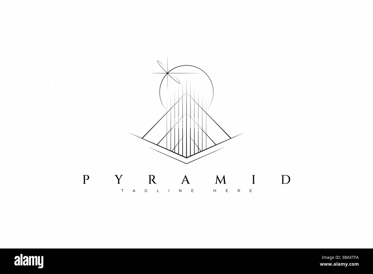 Pyramid Abstract Geometric Logo Illustration Spiritual Sign Symbol Stock Vector Image & Art - Alamy