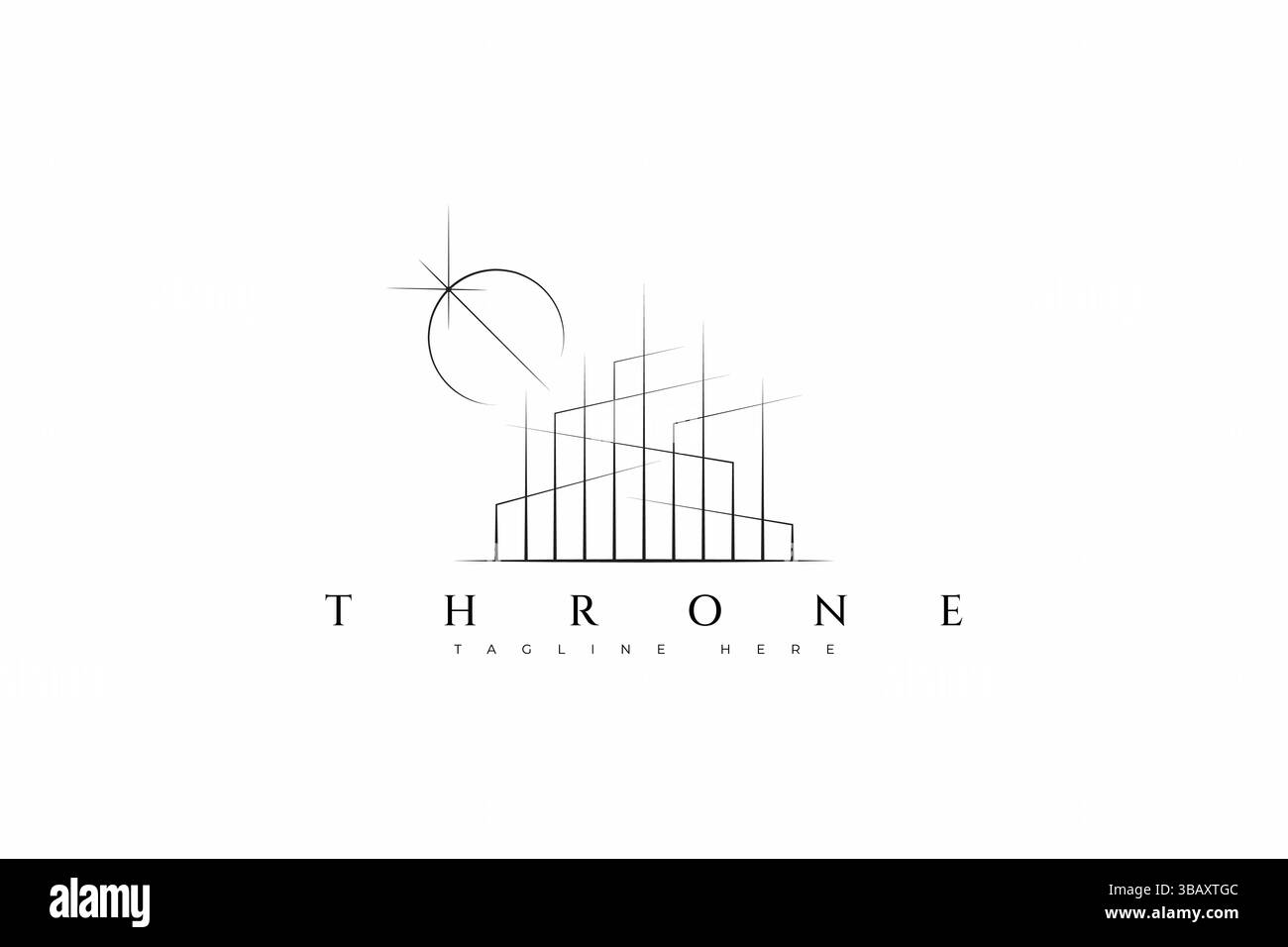 Throne Kingdom Logo Abstract Eclipse Skyscraper Tower Geometric ...