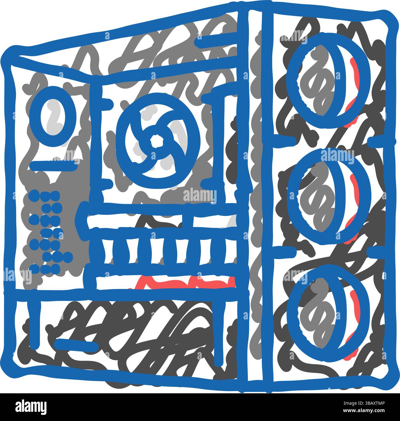 desktop gaming pc icon doodle illustration Stock Vector Image & Art - Alamy