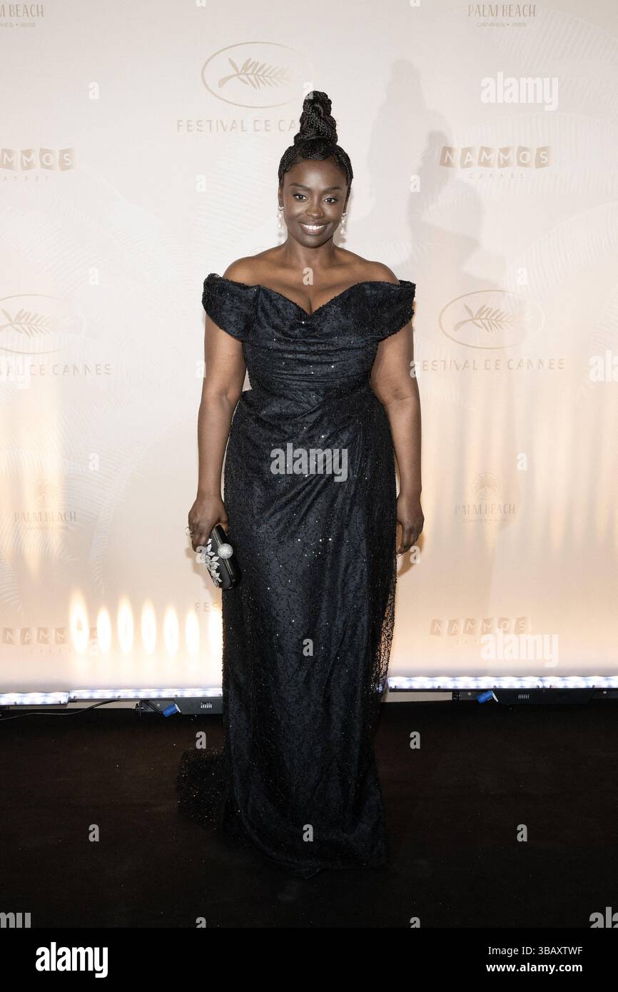 Cannes, France. 13th May, 2025. Aïssa Maïga attends the 2025 opening Dinner during of the 78th ...