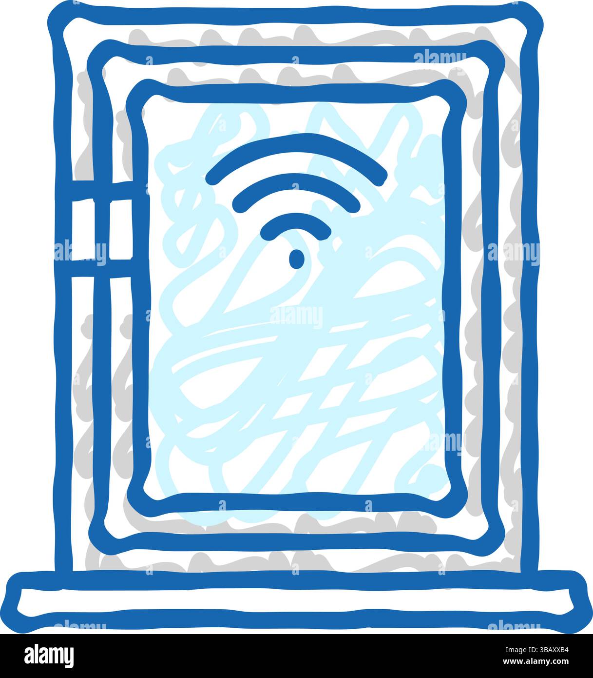 smart window sensor home icon doodle illustration Stock Vector Image ...