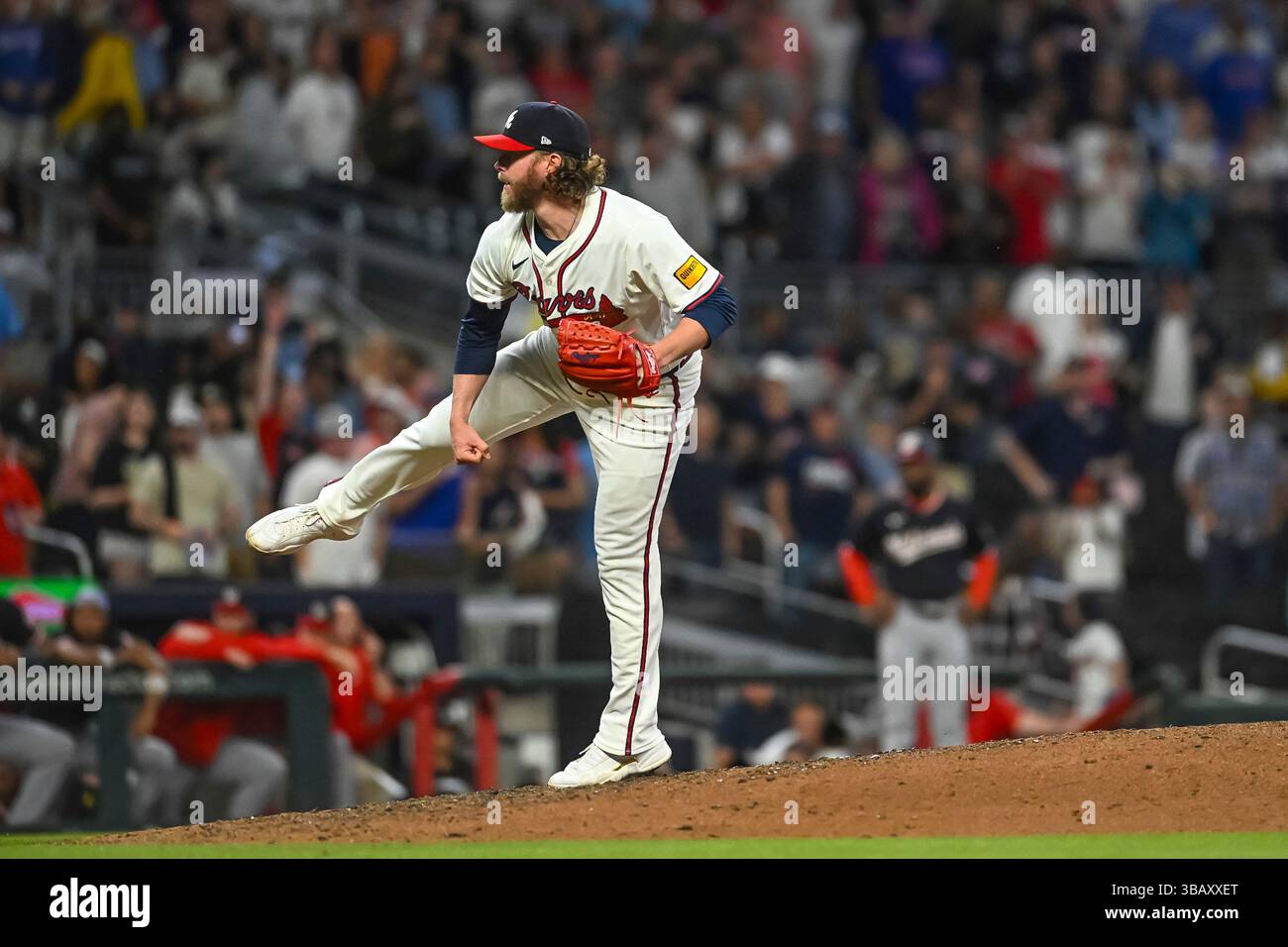 ATLANTA, GA - MAY 13: Atlanta Braves pitcher Pierce Johnson (38) in the ...