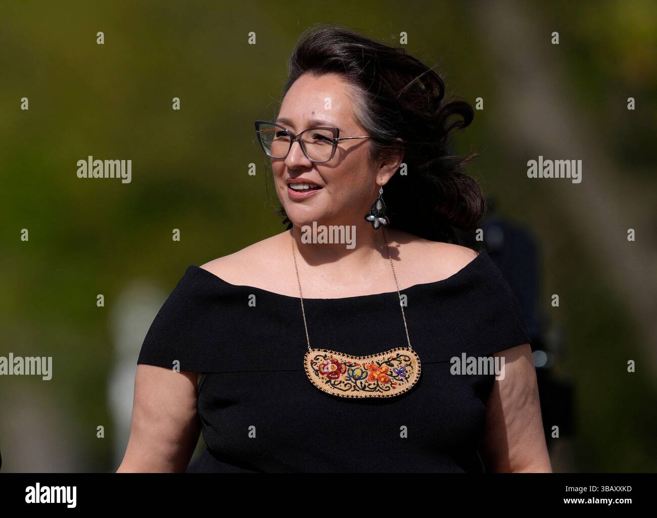 Mandy Gull-Masty arrives for a cabinet swearing in ceremony at Rideau ...