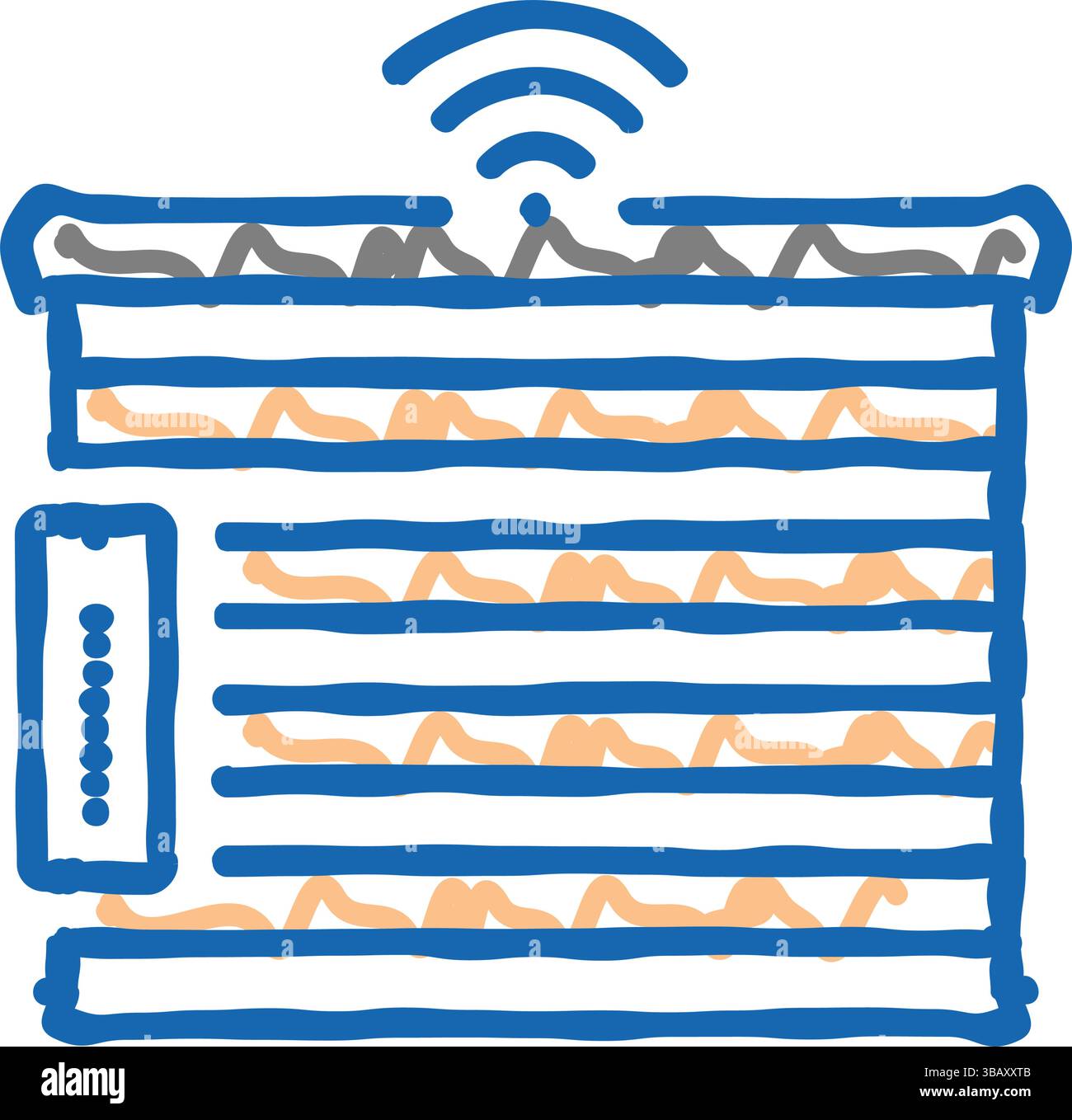 smart window blinds home icon doodle illustration Stock Vector Image ...