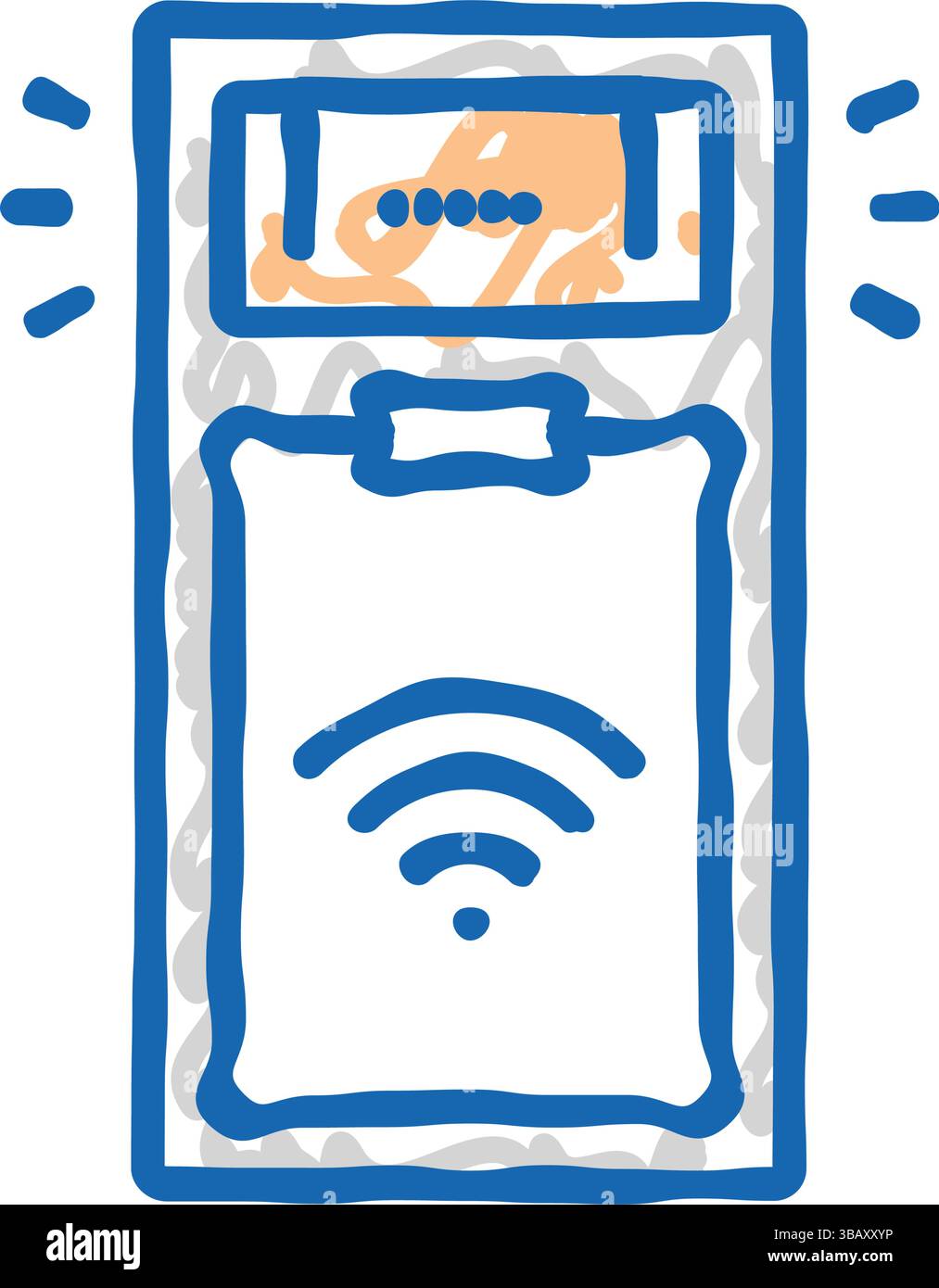 smart motion sensor home icon doodle illustration Stock Vector Image ...