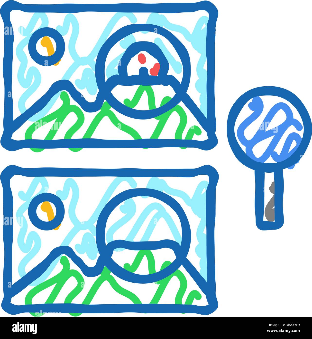 find the difference icon doodle illustration Stock Vector Image & Art ...