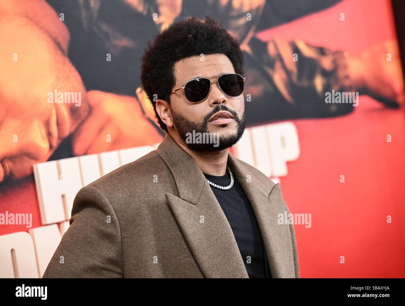 Abel Tesfaye attends the premiere of "Hurry Up Tomorrow" at AMC Lincoln ...