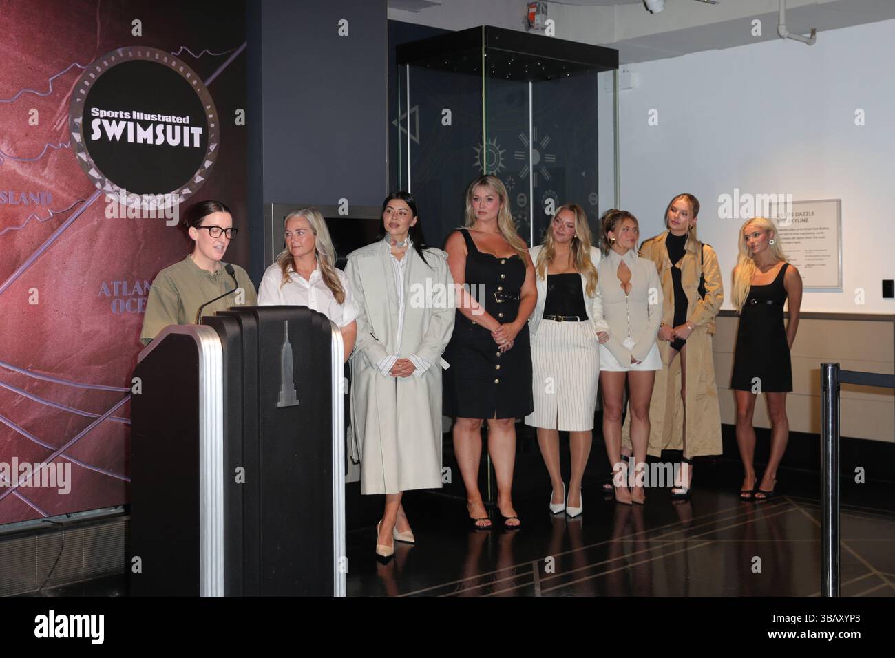 NEW YORK, NY - MAY 13, 2025: Ellie Thumann, Xandra Pohl, Hunter McGrady ...