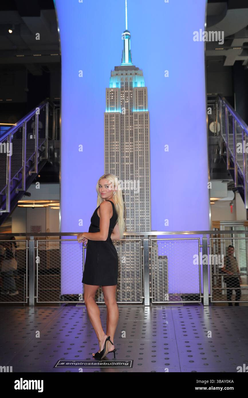 NEW YORK, NY - MAY 13, 2025: Ellie Thumann, Xandra Pohl, Hunter McGrady ...