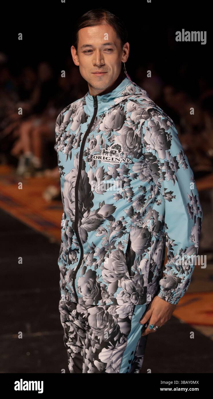 Santa Fe, New Mexico, USA. 11th May, 2025. A model walks the runway ...