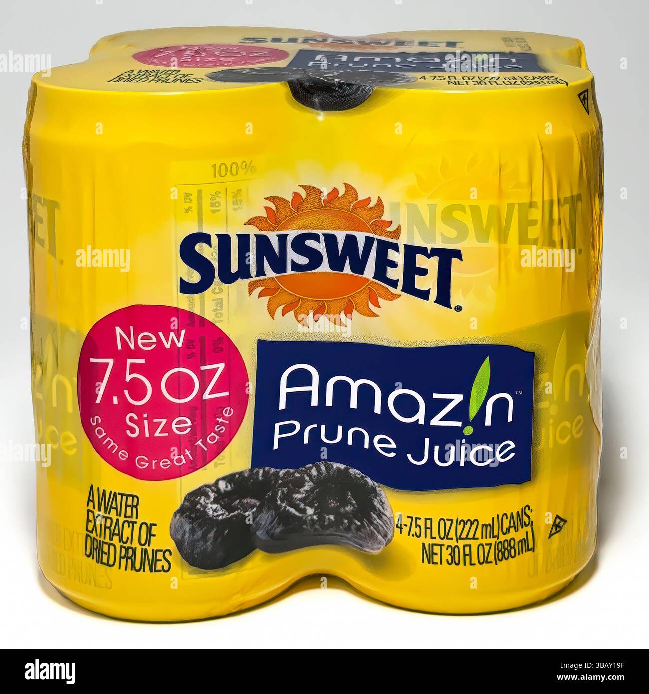 Sunsweet Amazin Prune Juice 7.5 oz cans in 4-pack. Prune juice is ...