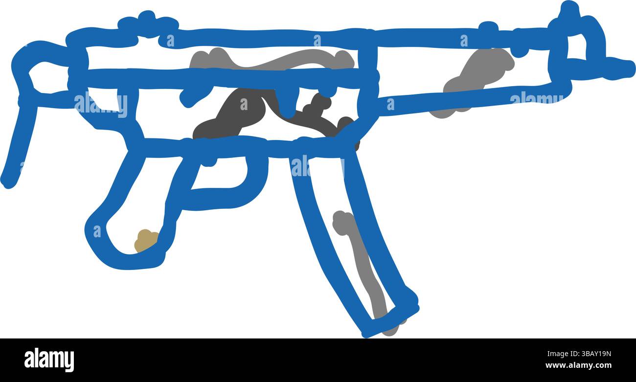 gun weapon war icon doodle illustration Stock Vector Image & Art - Alamy