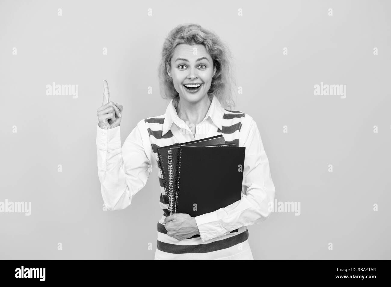 Knowledge of educated woman. College teacher. Teacher isolated on ...