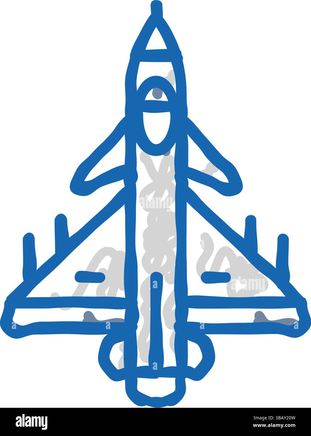 fighter jet weapon war icon doodle illustration Stock Vector Image ...
