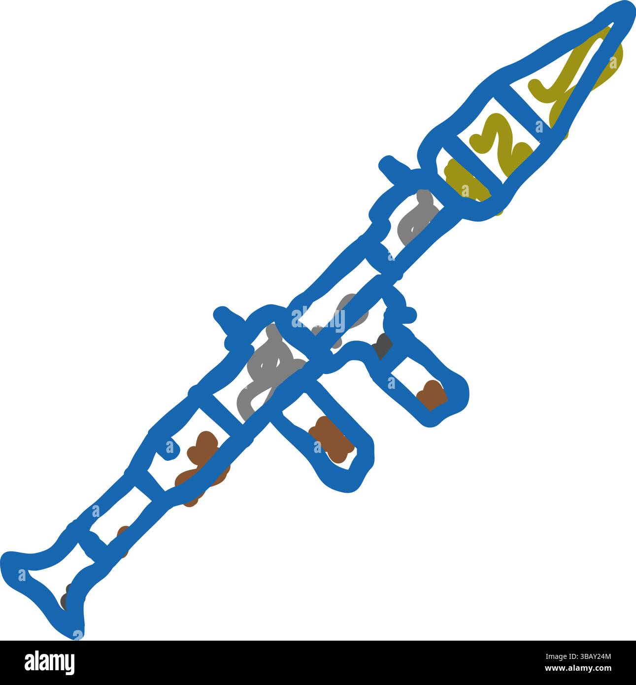 rocket launcher weapon war icon doodle illustration Stock Vector Image ...