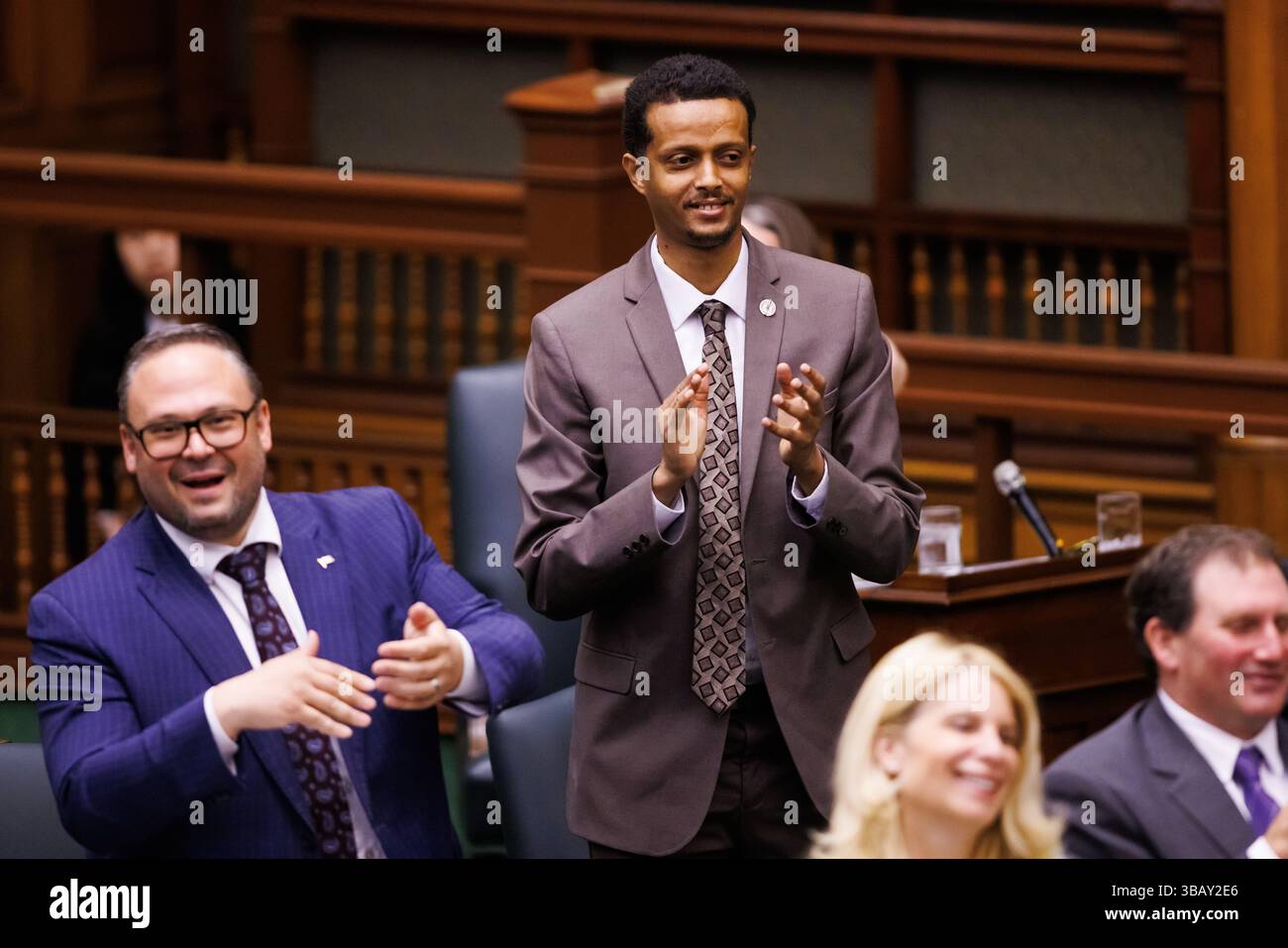 Toronto, Canada. 13th May, 2025. PC MPP Mohamed Firin attends Question ...