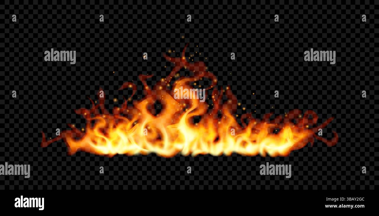Yellow burning flames effect Stock Vector Images - Alamy