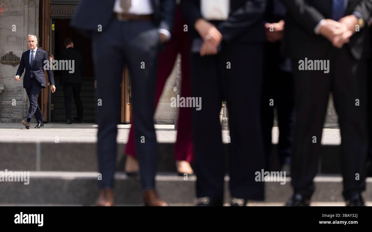Ottawa, Canada. 13th May, 2025. Prime Minister Mark Carney arrives for ...