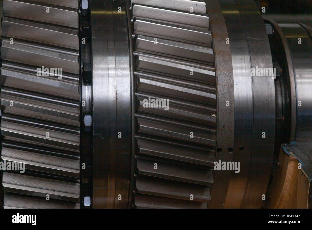 Large marine gearbox with large gears on the shaft Stock Photo - Alamy
