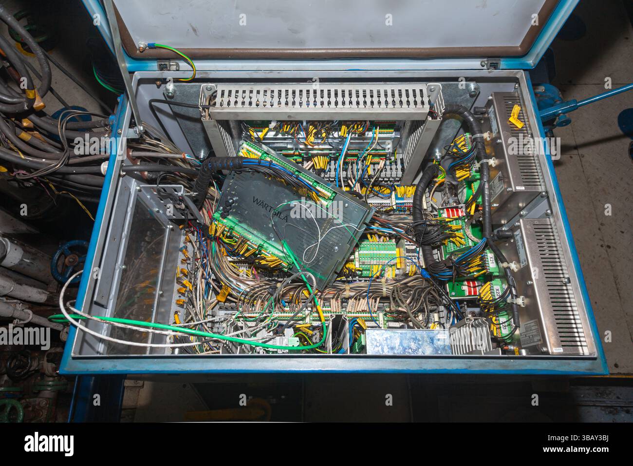 Internal electronics controlling the main ship's engine wartsila Stock ...
