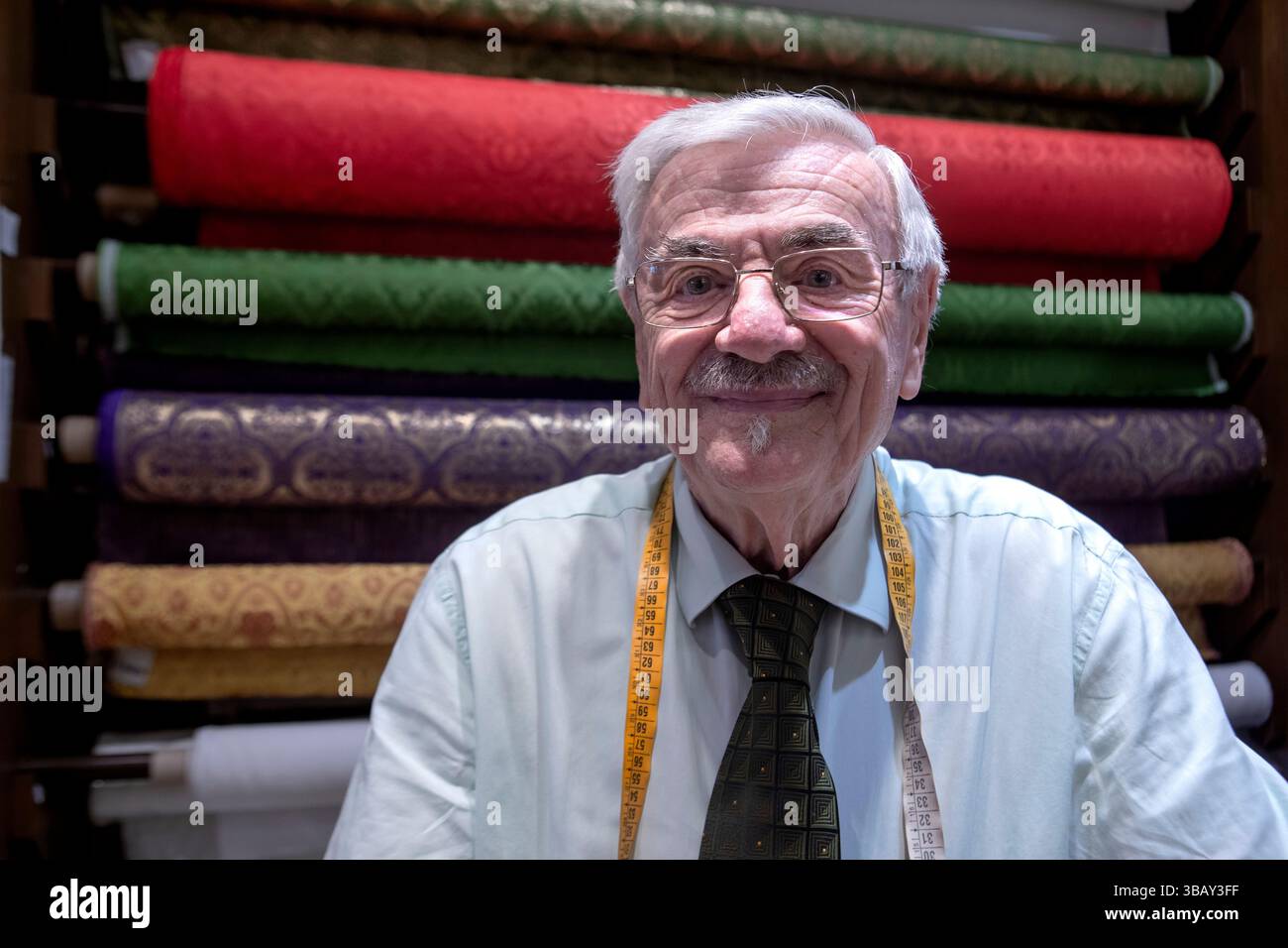 Rome, Italy. 06th May, 2025. Tailor Raniero Mancinelli in his atelier ...