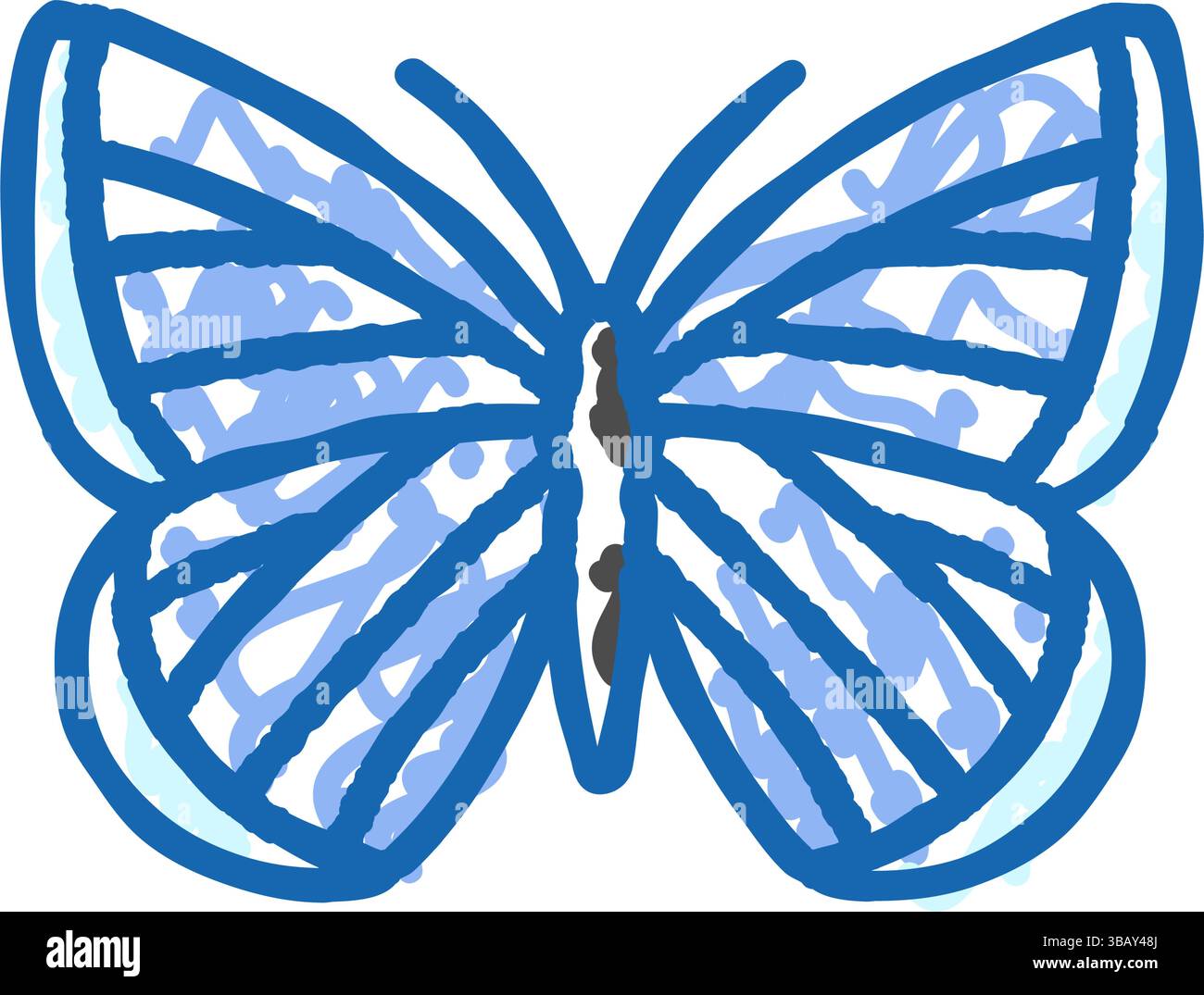 spring azure insect icon doodle illustration Stock Vector Image & Art ...
