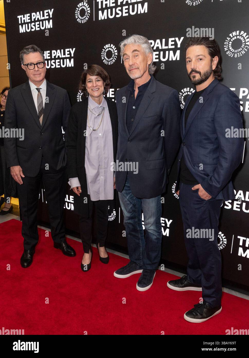 New York, NY, May 13, 2025: Stephen Colbert, Diane Lewis, Tony Gilroy ...