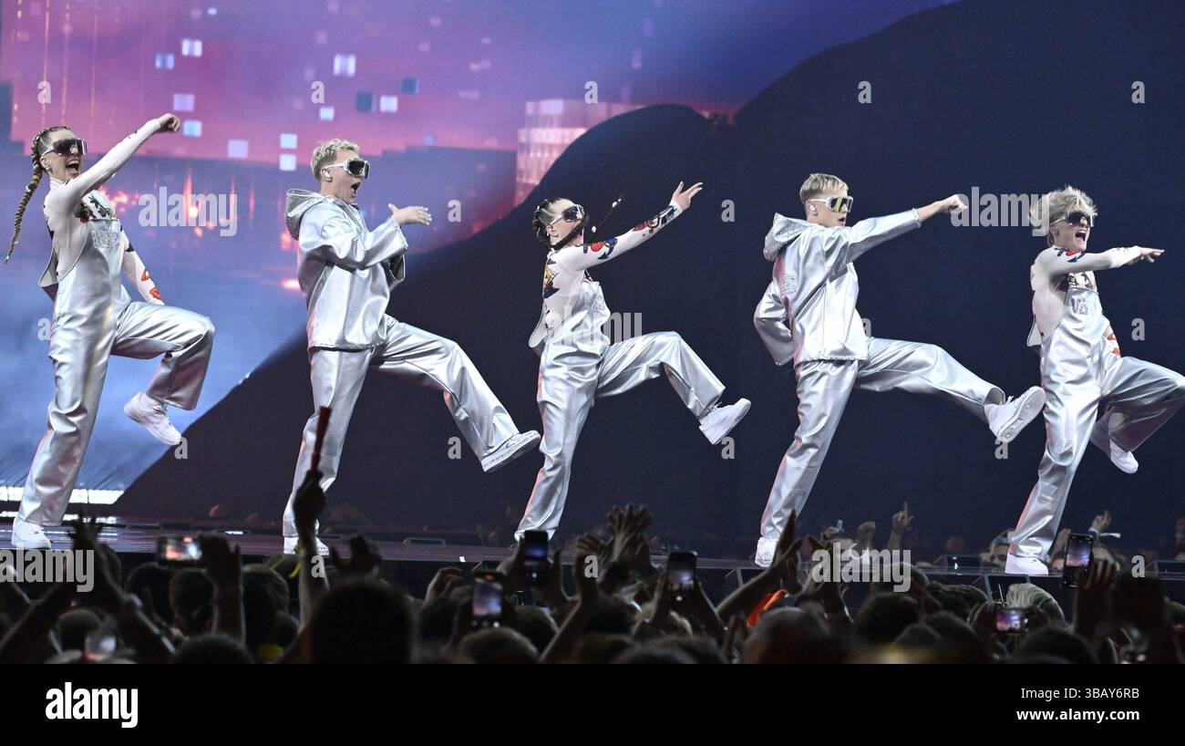 Basel, Switzerland. 13th May, 2025. Icelandic duo Vaeb representing ...