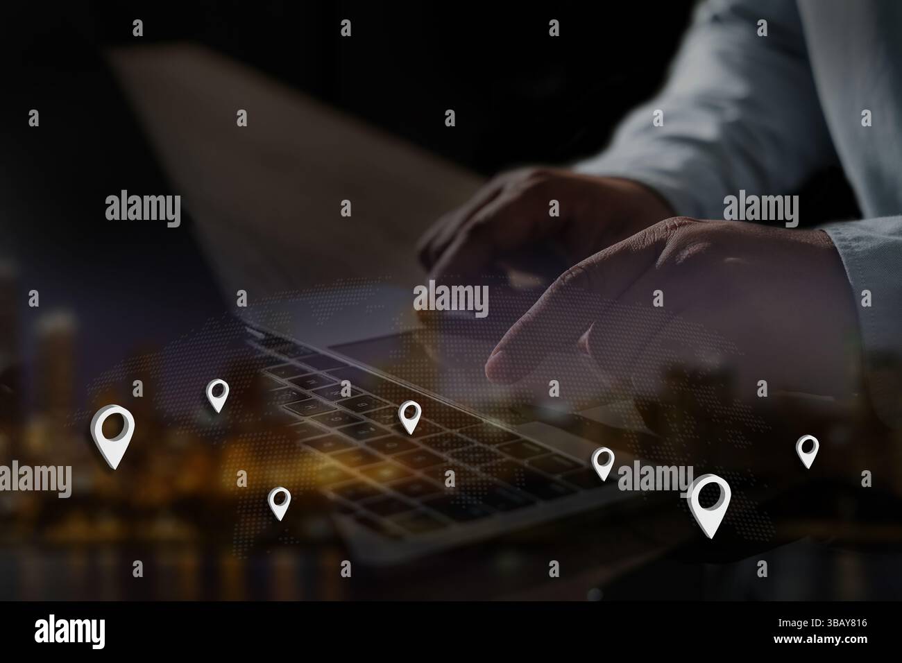 man using gps navigation on smartphone GPS Map to Route Destination ...