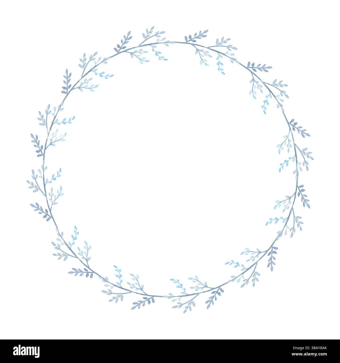 Blue flower border in Cut Out Stock Images & Pictures - Alamy