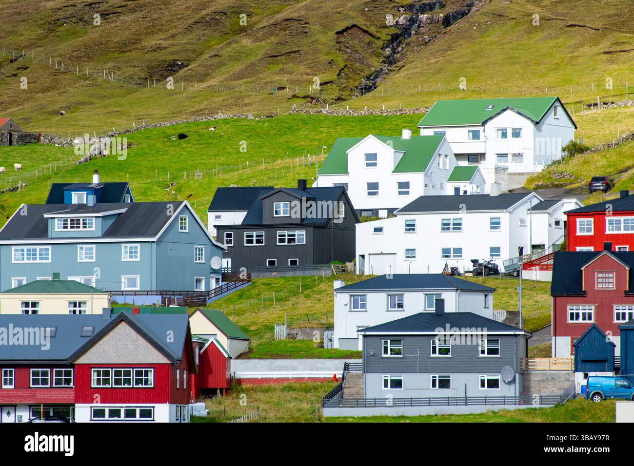 Hvalba Village on Suduroy Island - Faroe Islands Stock Photo - Alamy
