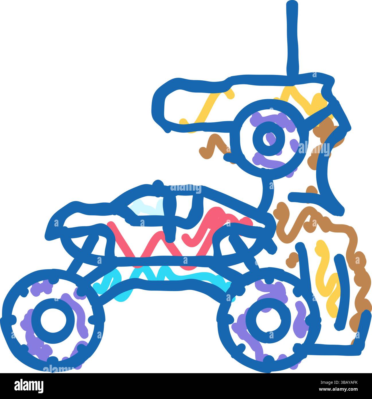 remote controlled toy child game play icon doodle illustration Stock ...