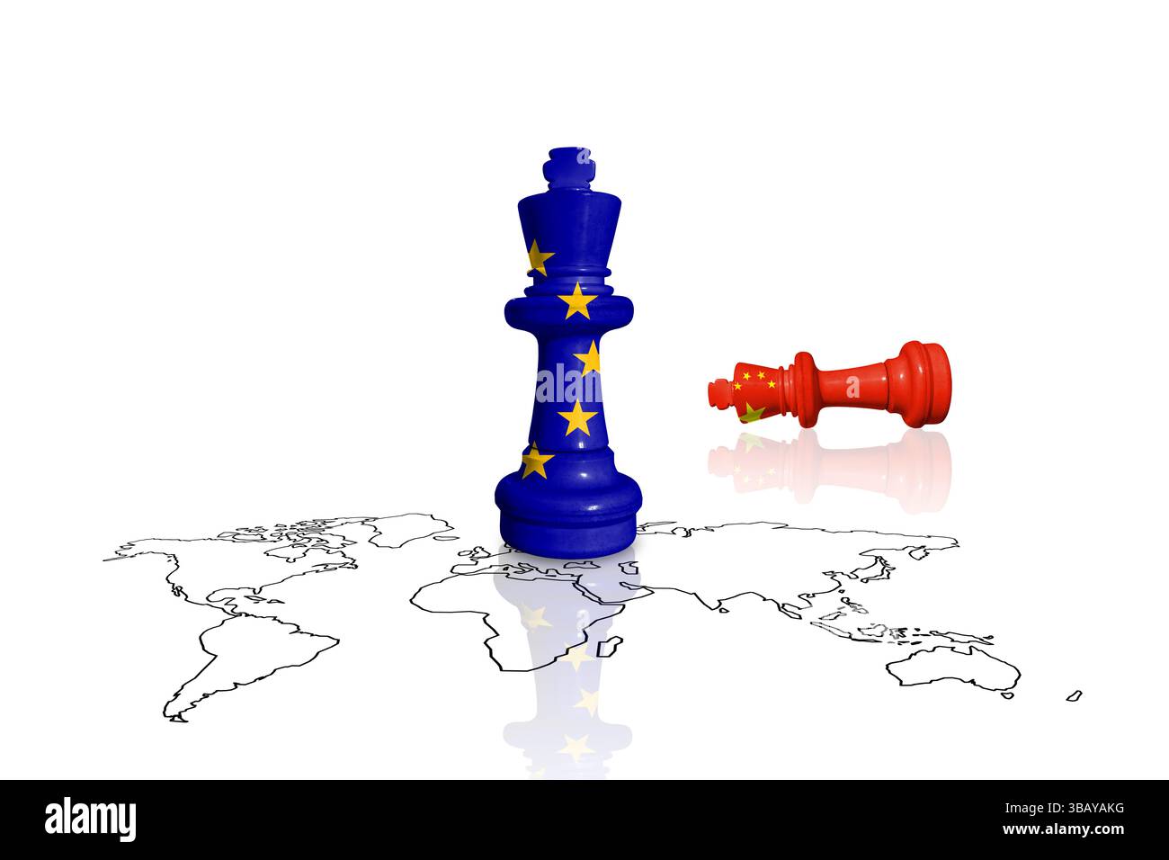 EU and China trade war. China and EU trade, duty, tariffs, customs ...