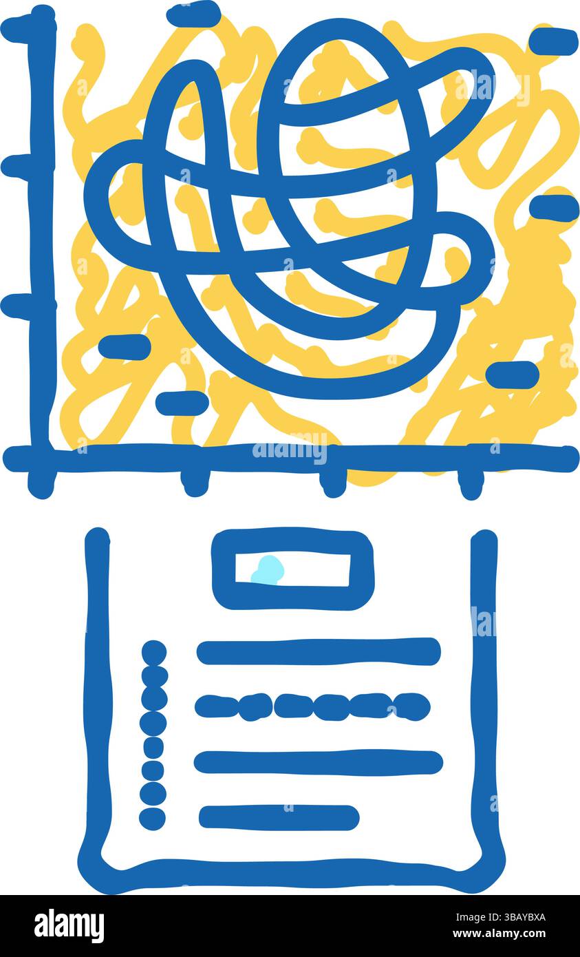 chaos theory math science education icon doodle illustration Stock ...