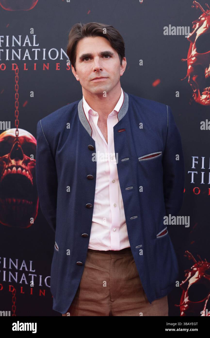 Los Angeles, USA. 13th May, 2025. Miles Fisher attends the world premiere of Warner Bros' "Final ...