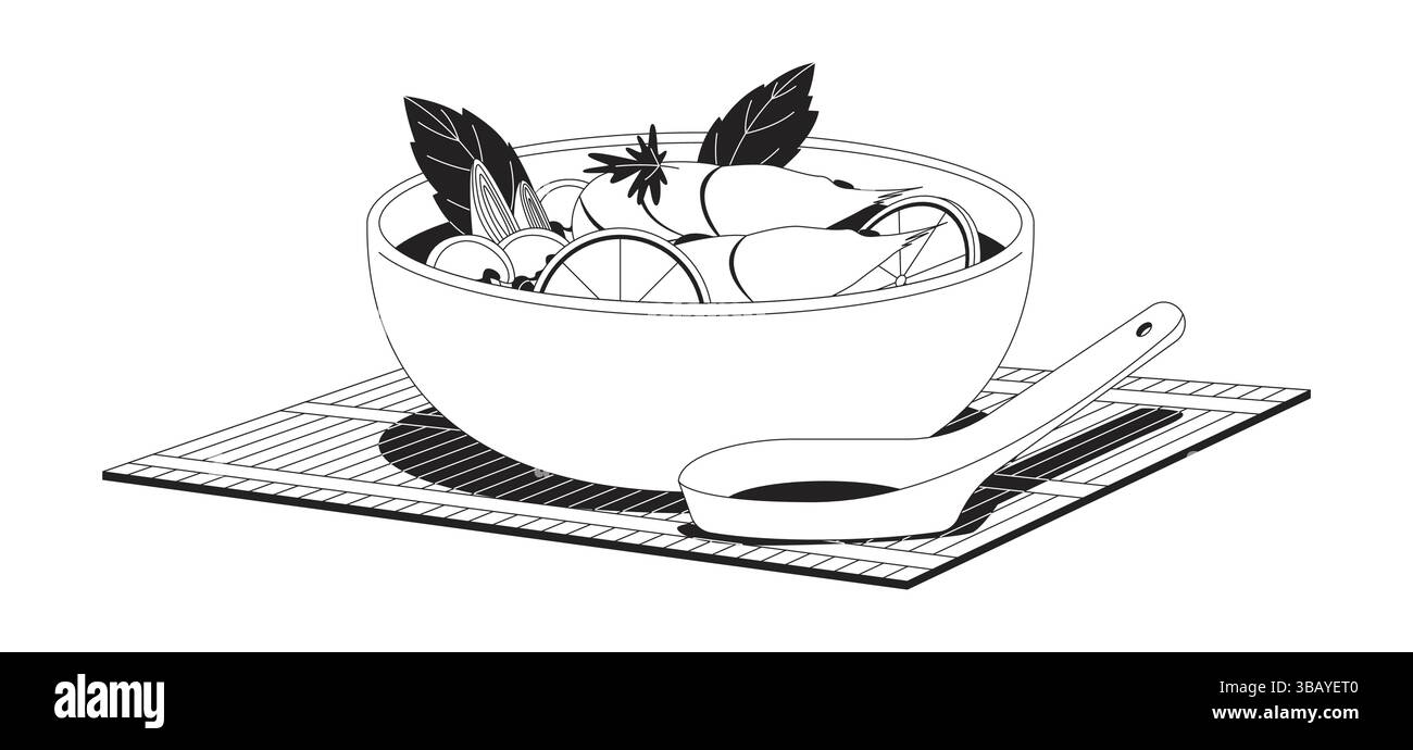 Tasty tom yum soup Stock Vector Images - Alamy