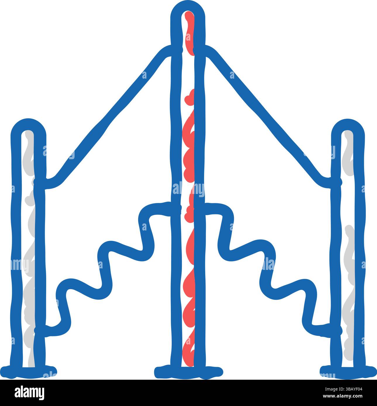 walker climber park kid play icon doodle illustration Stock Vector ...