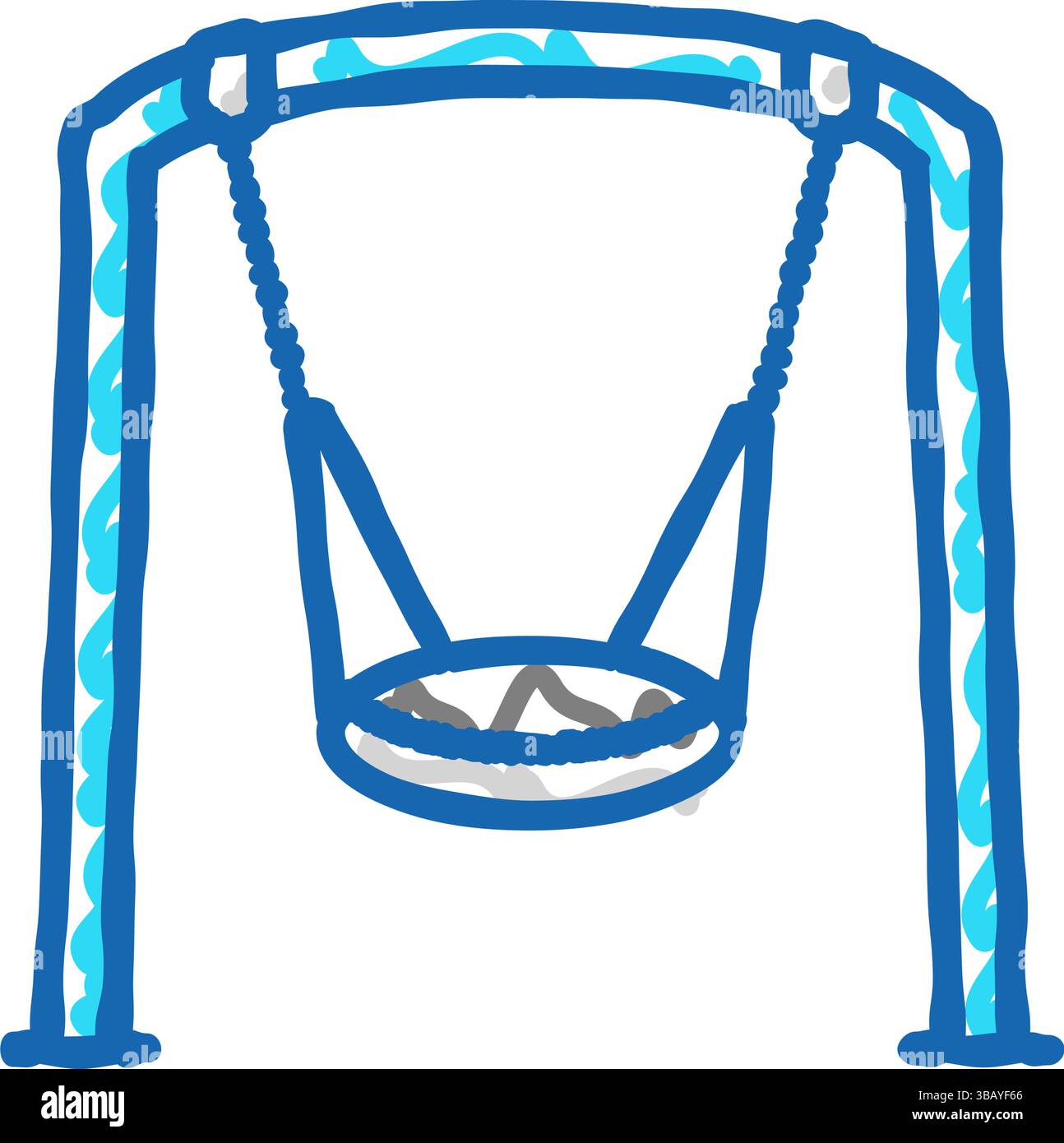 accelerator swing park kid play icon doodle illustration Stock Vector ...