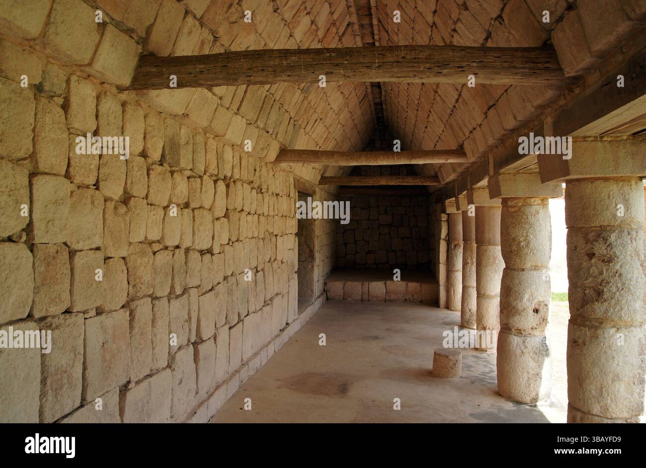 Mexico. Yucatan. Uxmal city. Puuc style. The Quadrangle of the Birds ...